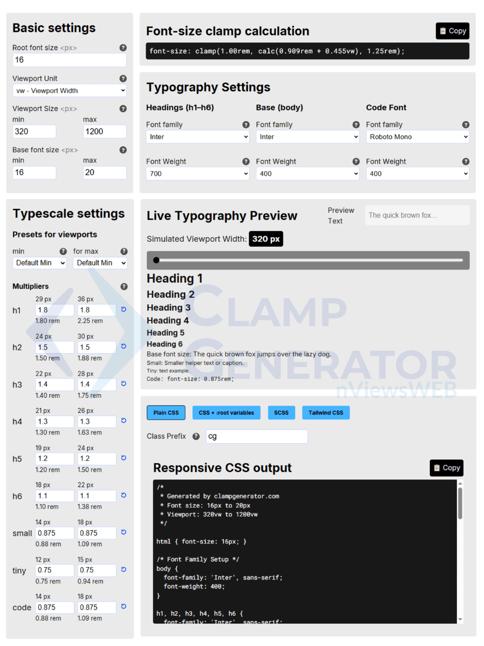 ClampGenerator vs Typescale.com - Best Font-Size & Typescale Tool Comparison